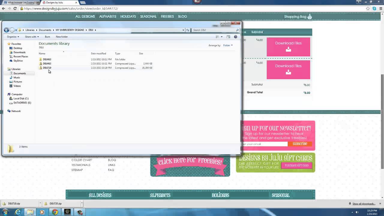 How to download designs with the Google Chrome browser - YouTube