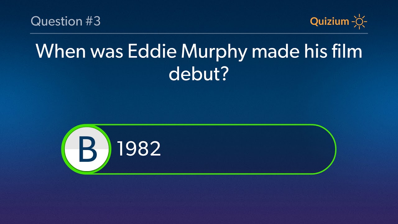 Eddie Murphy Quiz Which was the debut film of Eddie Murphy? and more ...