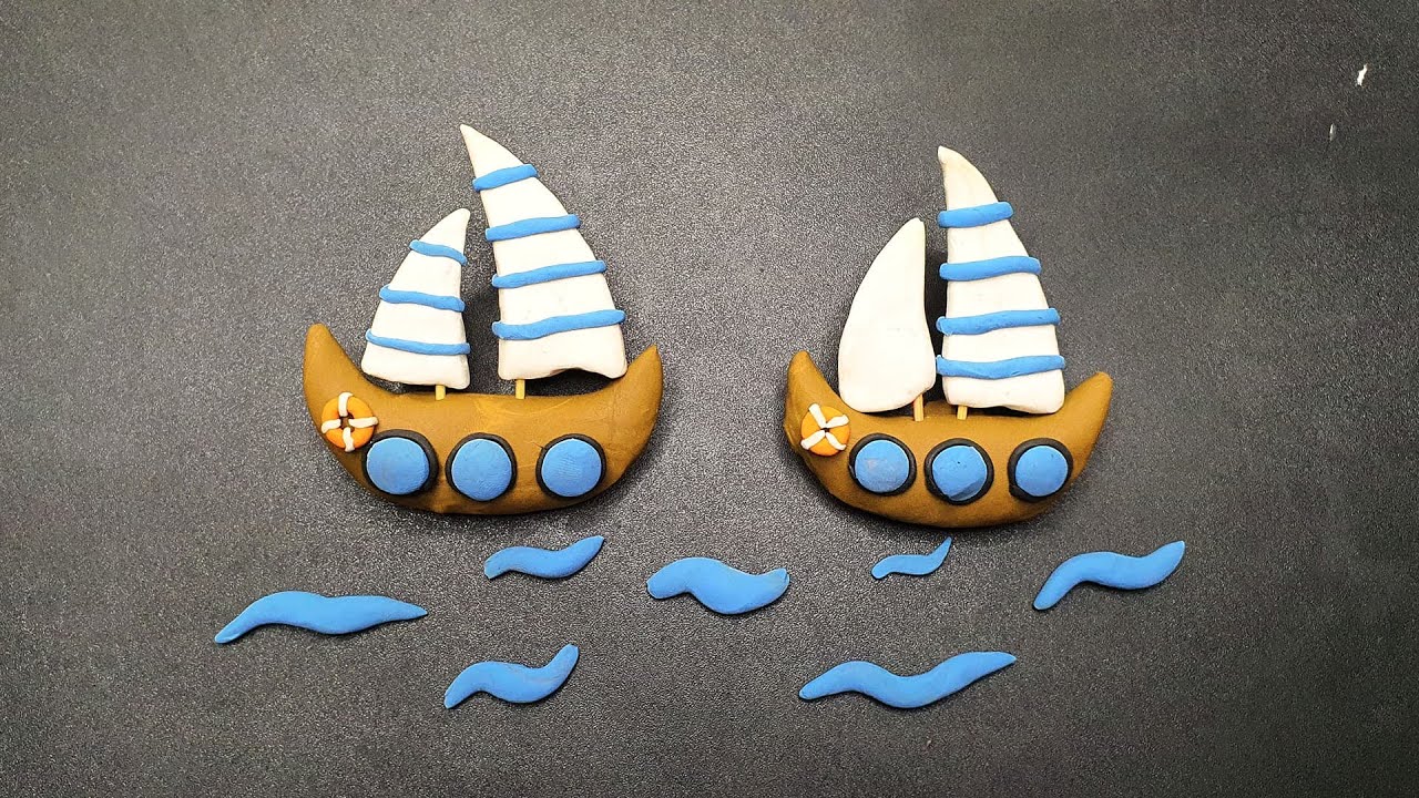 Clay Art For Kids Clay Boat Modelling How To Make Boat clay diye jinis ...