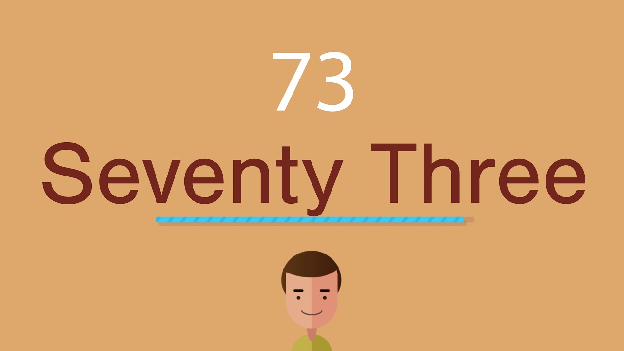 Cómo decir 73 en inglés - YouTube