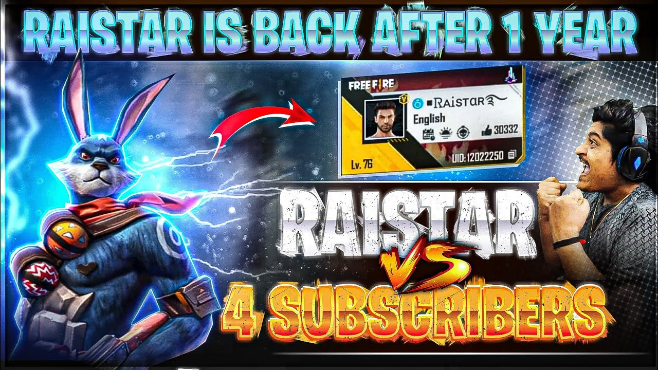 RAISTAR IS BACK AFTER 1 YEAR 😱 RAISTAR 2023 FIRST 1 VS 4 GAMEPLAY ...