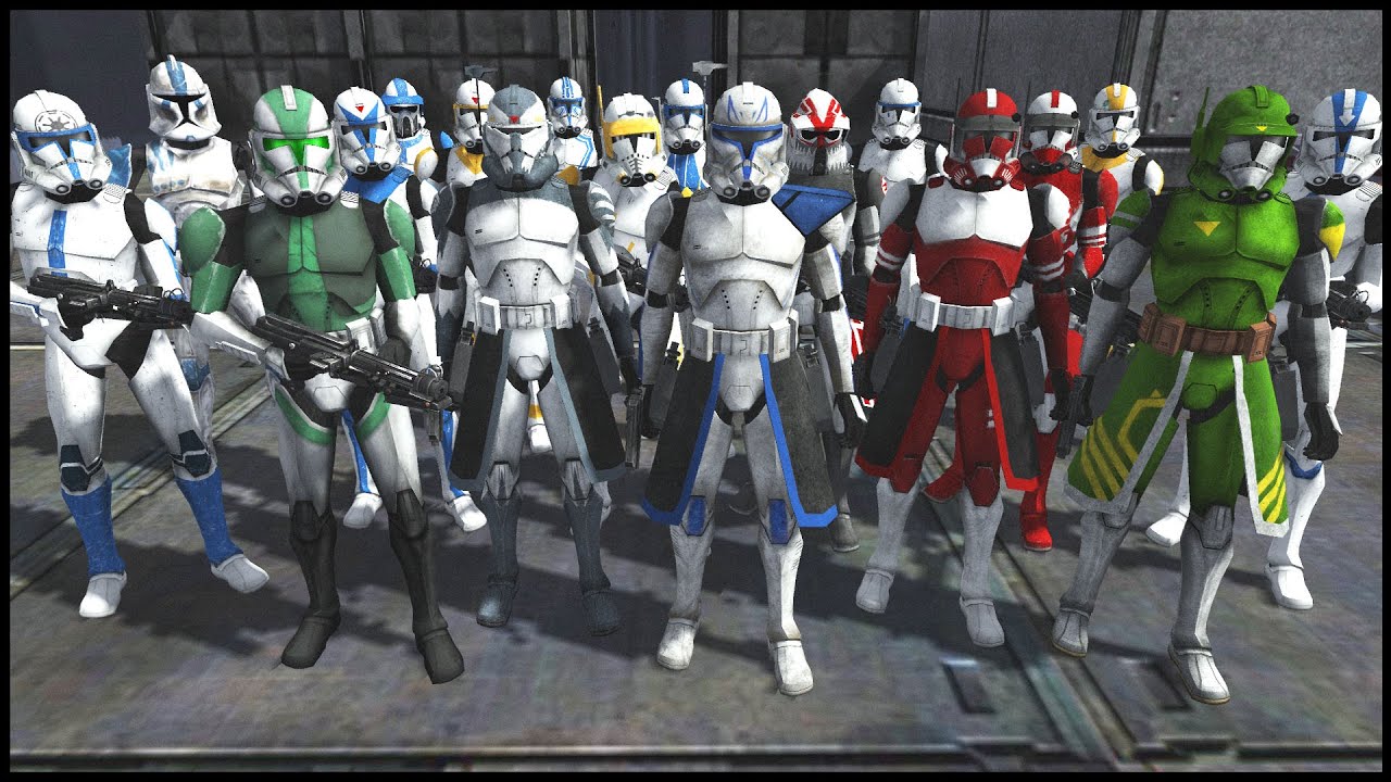 ALL Realistic CLONE COMMANDERS Defense! - Men of War: Star Wars Mod ...