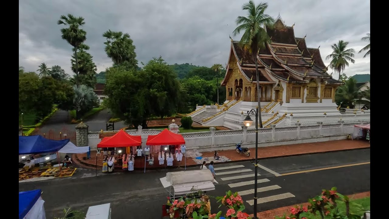 Rainy Season in Laos | luangprabang walking tour 4k60fps 2022 - YouTube