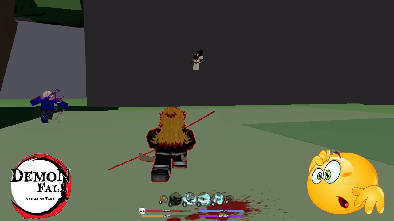 Gyutaro voa com a linda física do Roblox - Demon Fall Rumo ao prestigio ...