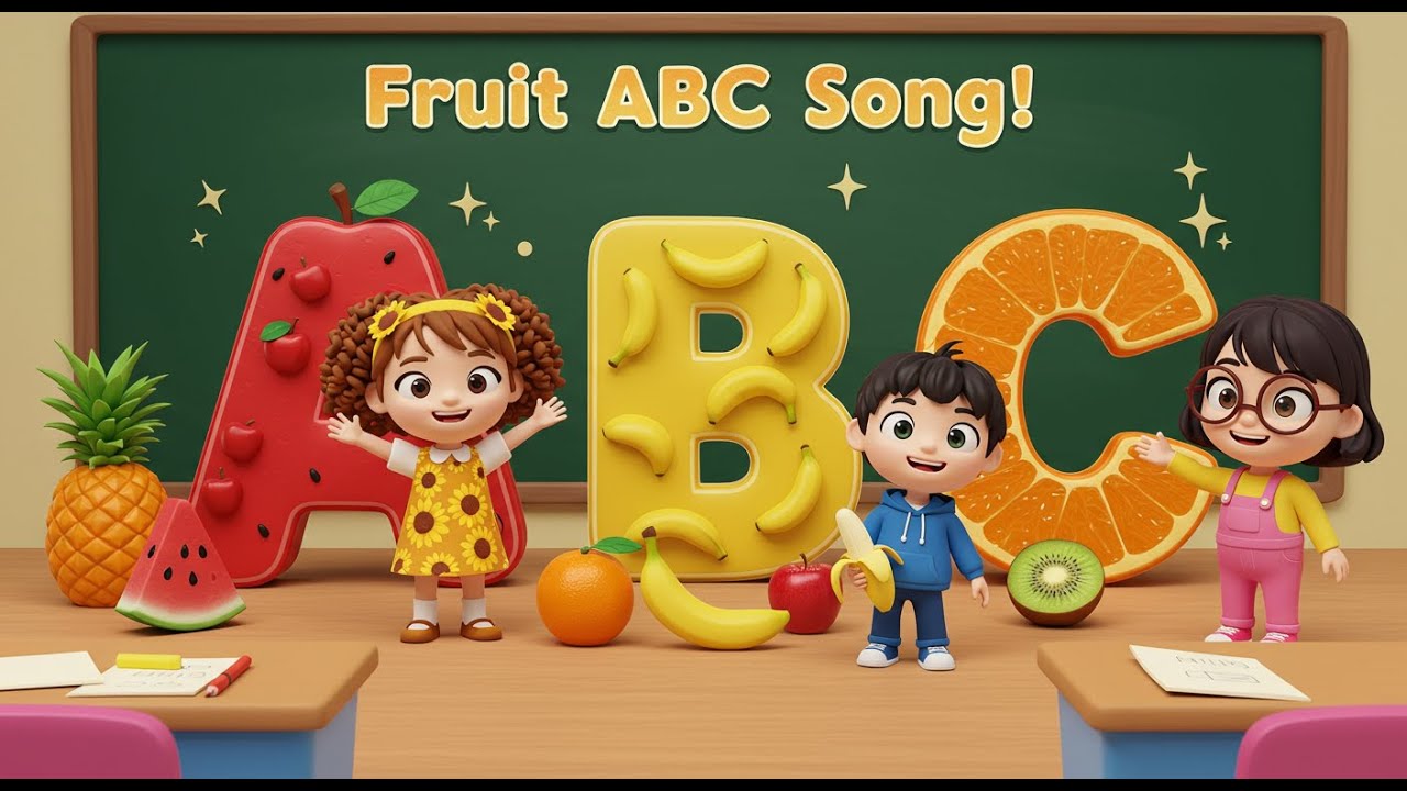 Fruit Alphabet Song with Sounds – A to Z Phonics & Fun Words for Kids # ...