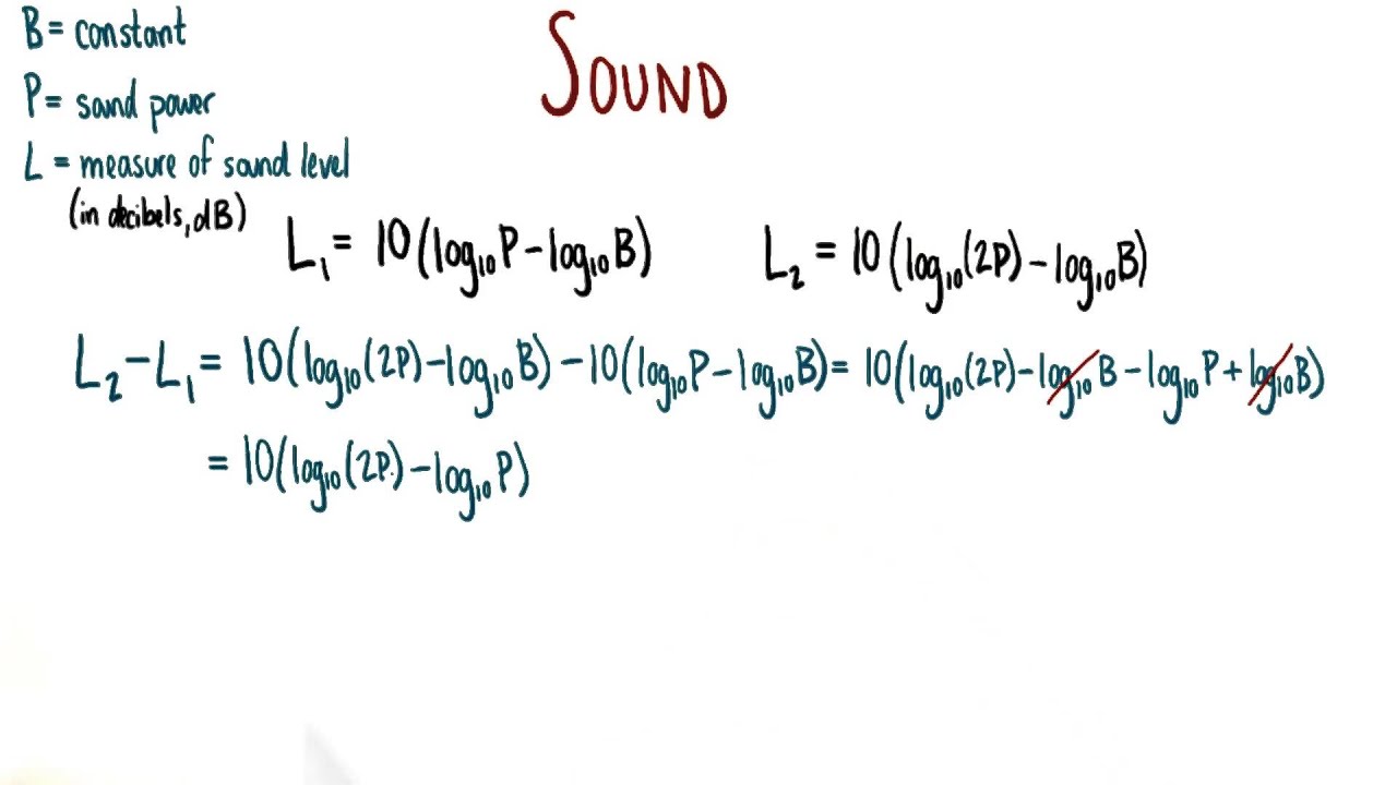 Decibel Difference - College Algebra - YouTube