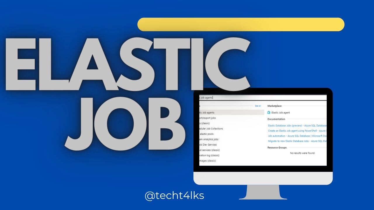 Aprenda a criar um Elastic Job para o AZURE SQL DATABASE de forma rápida e fácil - YouTube