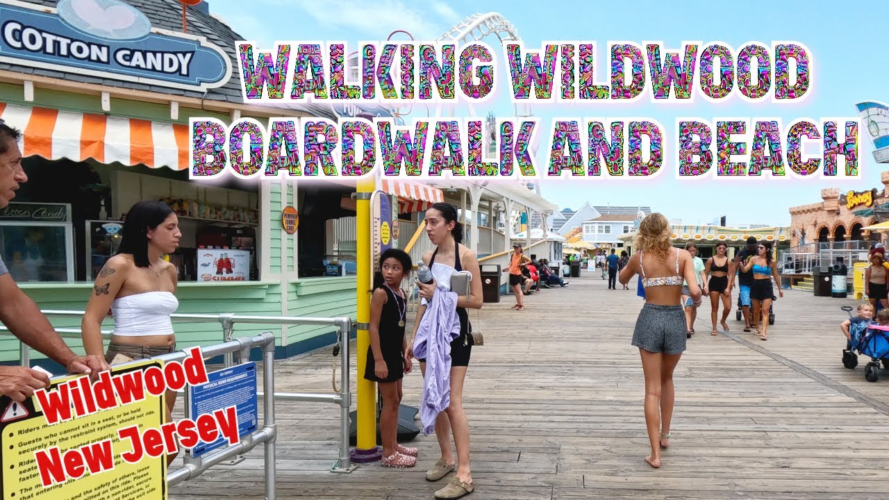 Here at THE JERSEY SHORE || WILDWOOD BOARDWALK & BEACH || Walking Tour ...