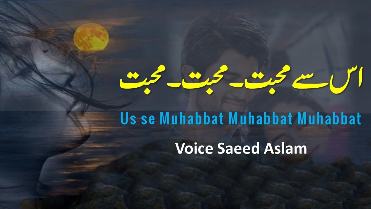 Poetry Us se Muhabbat Muhabbat Muhabbat by Saeed Aslam, Punjabi Shayari ...
