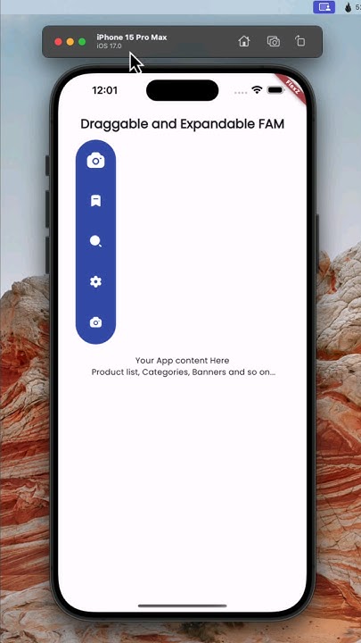 How To Create Draggable & Expandable Floating Action Button Menu in FLUTTER #shorts #flutterapp ...