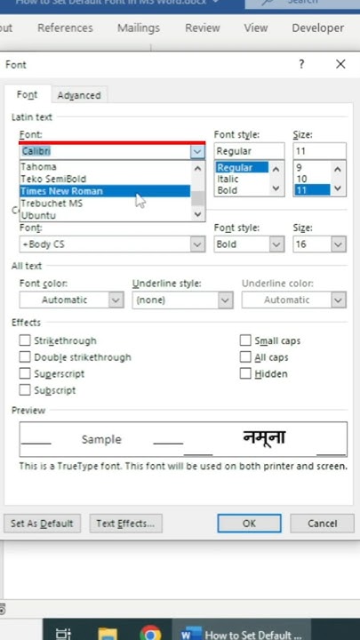 How to Set Default Font in MS Word #shorts #msword - YouTube