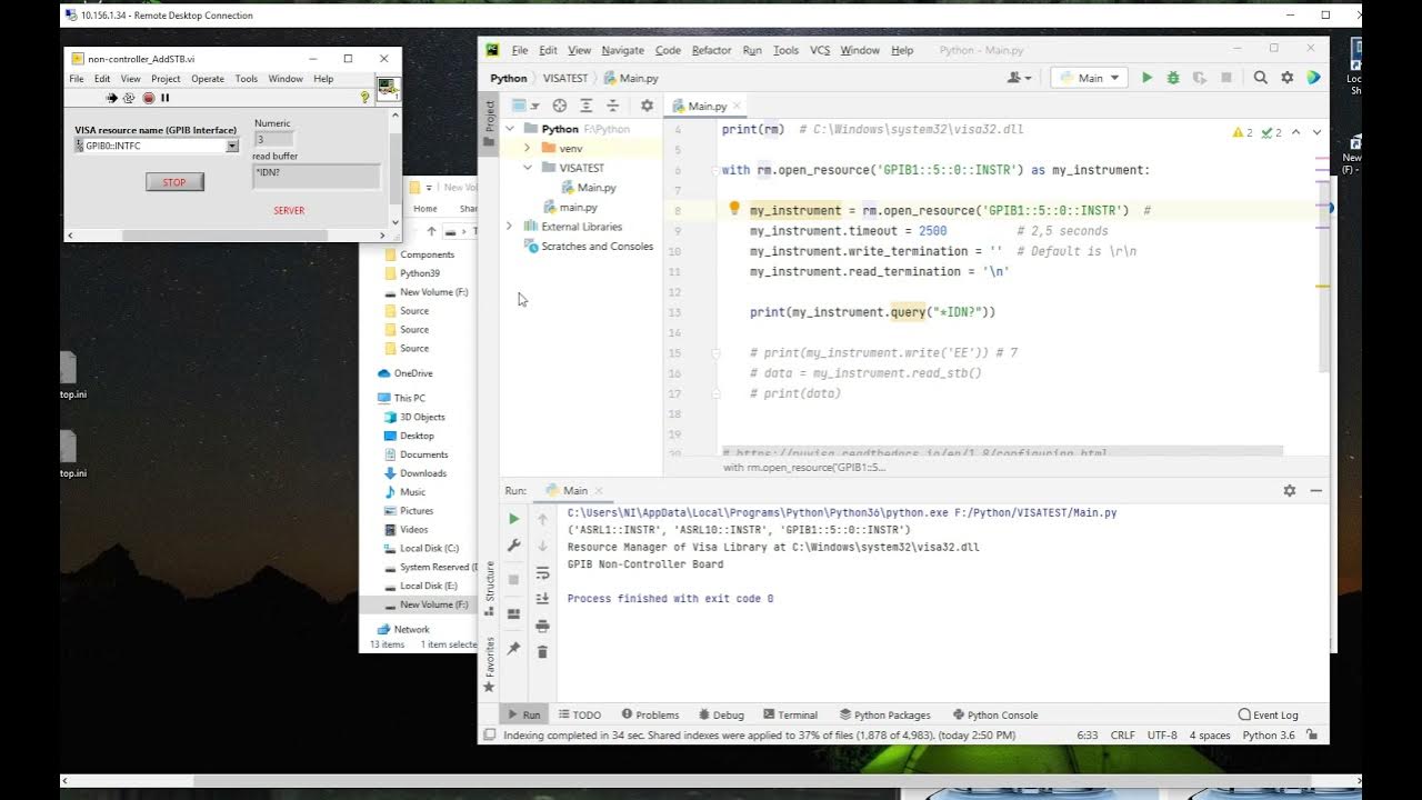 135. LabVIEW, Python - GPIB communication - YouTube