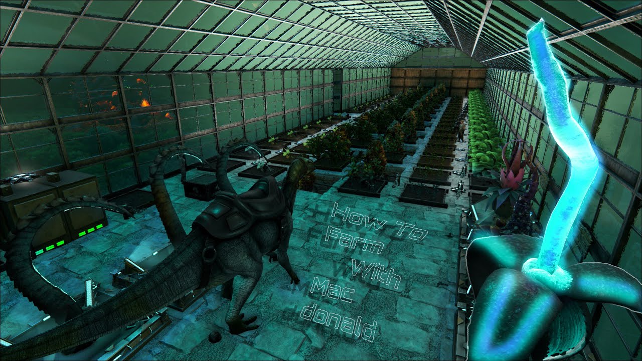 ARK SURVIVAL EVOLVED BEGINNERS GUIDE PART 4 Farming with Mac Donald ...
