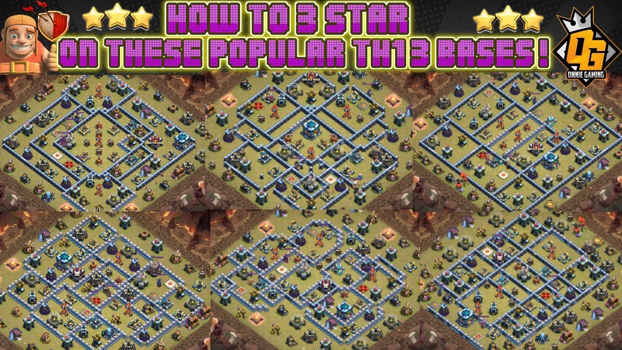 CRUSH THESE POPULAR TH13 BASES! | TH13 ATTACK STRATEGY | BEST TOWN HALL ...