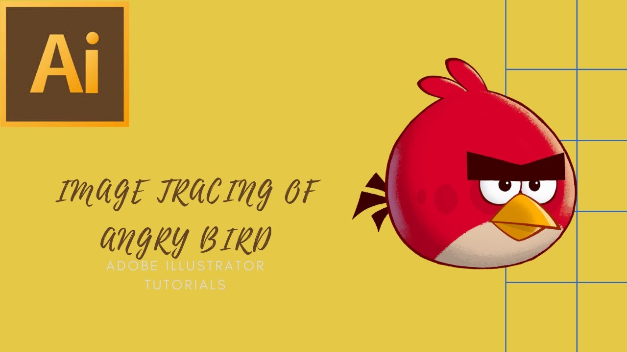 Image Tracing of Angry Bird in Adobe Illustrator CC 2019 - YouTube