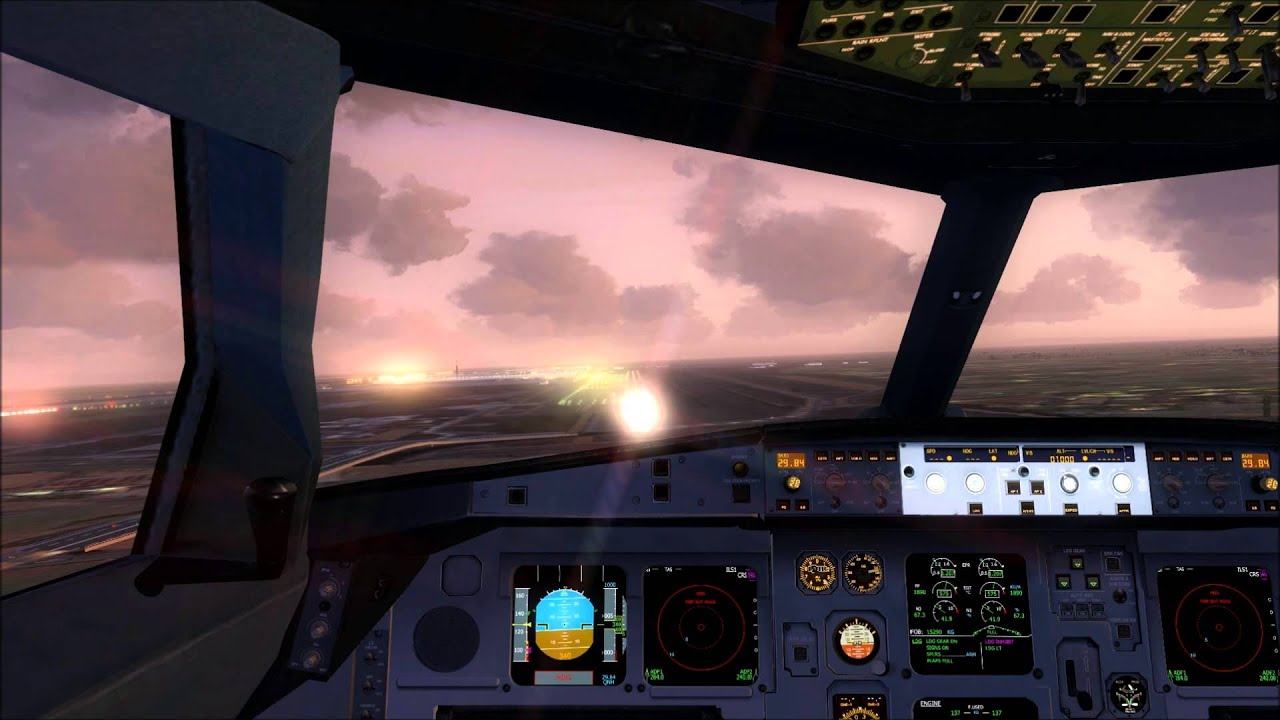 Cockpit Sunrise Approach Bangkok Airbus A330-300 - YouTube