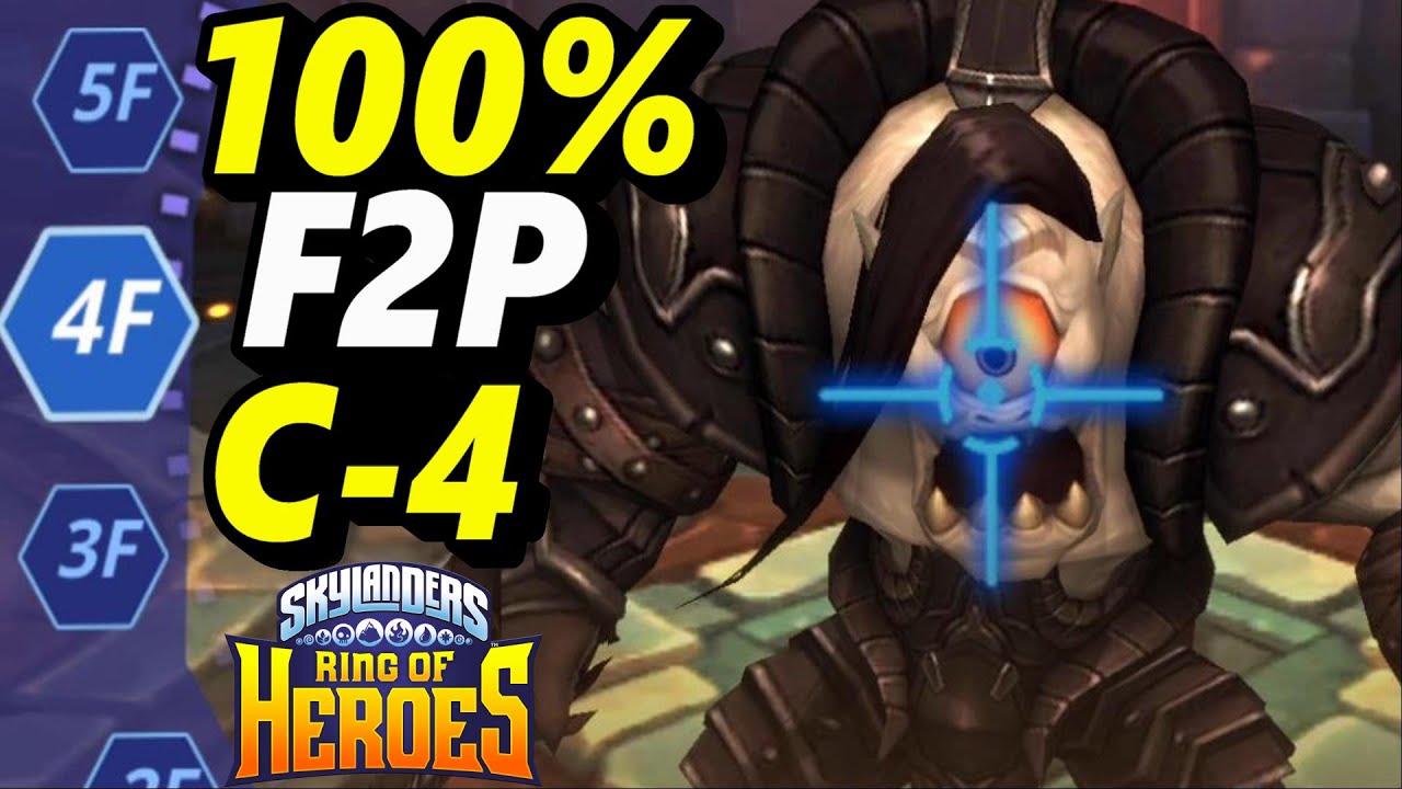 100% F2P CYCLOPS TEAM! SKYLANDERS RING OF HEROES - YouTube