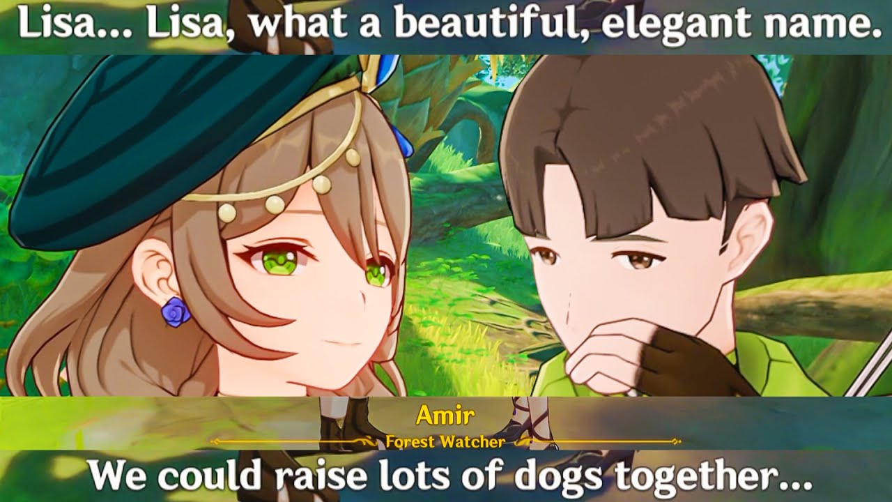 NPC Talks About LISA... DAY 6 LISA LOCATION in SUMERU Cutscene Genshin ...