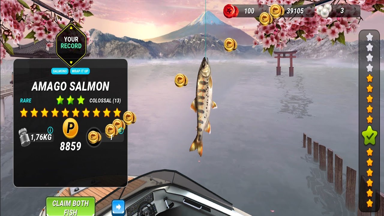I Caught A 13 Star Amago Salamon! Fishing Clash Gameplay Ep376 - YouTube