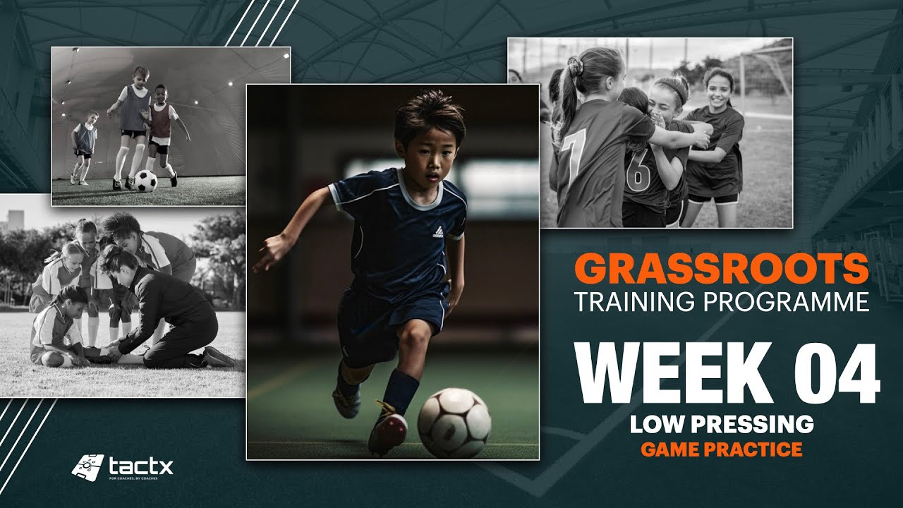 Low Pressing Football Drill - Game Practice - Grassroots Week 4 - YouTube