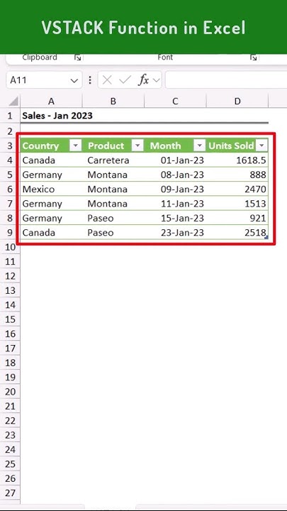 VSTACK function to Consolidate Data in MS Excel #shorts #youtubeshorts #viral #excel - YouTube