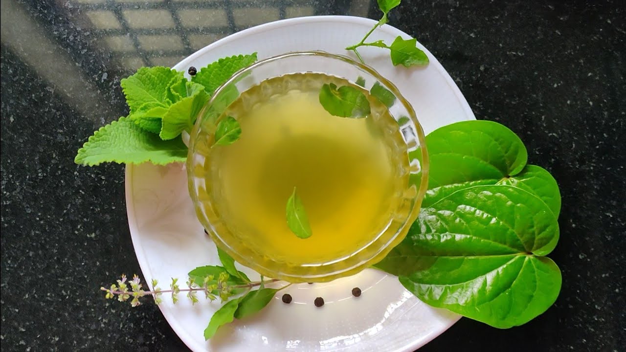 Homemade Herbal Drink Recipe | Kashayam for Cold, Cough, Throat Pain ...
