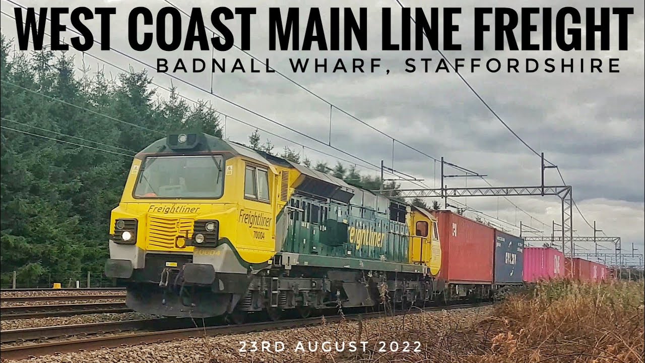 WEST COAST MAIN LINE FREIGHT, BADNALL WHARF, INCLUDING TWO CLASS 70s ...
