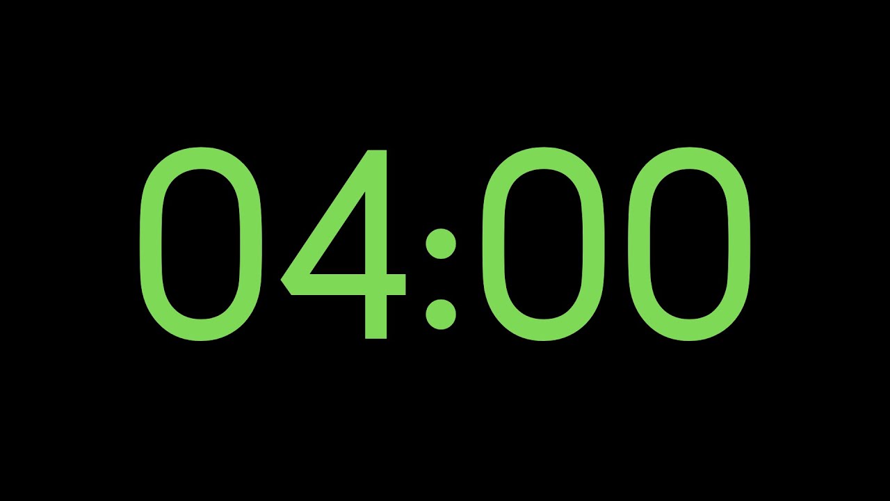 4 Minute Countdown Timer ⏳ | 4-Min Timer with Alarm & Beep Sound - YouTube