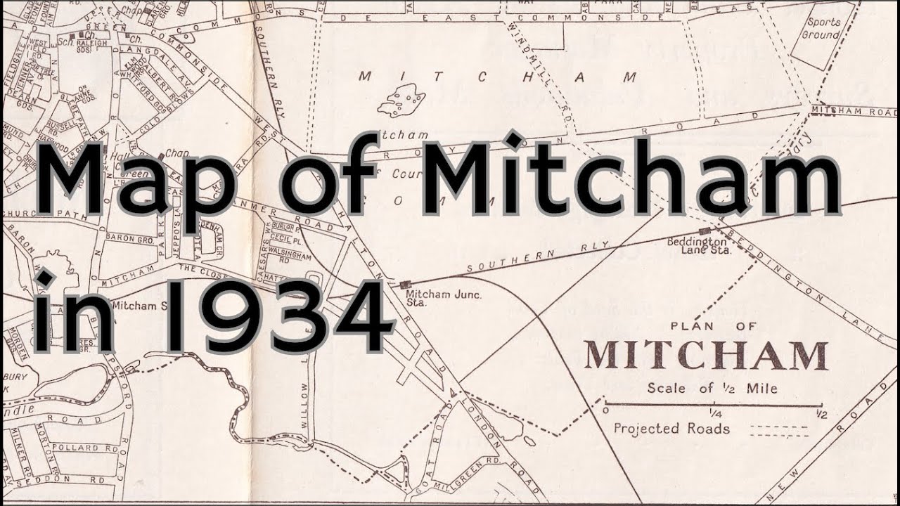Map of Mitcham in 1934 - YouTube