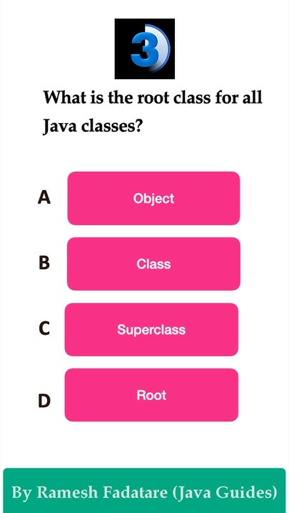 Java Quiz 29 - Which is the root class for all the classes in Java ? #java #quiz - YouTube
