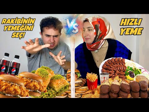 MÜKEMMEL BİR HIZLI YEME CHALLENGE | RAKİBİNİN YEMEĞİNİ SEN SEÇ!