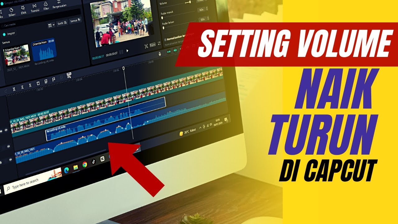 Cara Naik Turun Volume Di Capcut PC / Laptop - YouTube