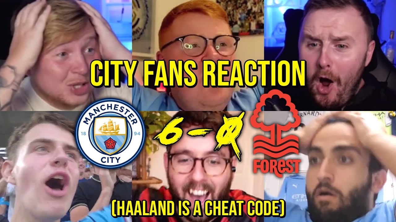 CITY FANS REACTION TO MAN CITY 6 - 0 NOTTINGHAM FOREST | FANS CHANNEL ...