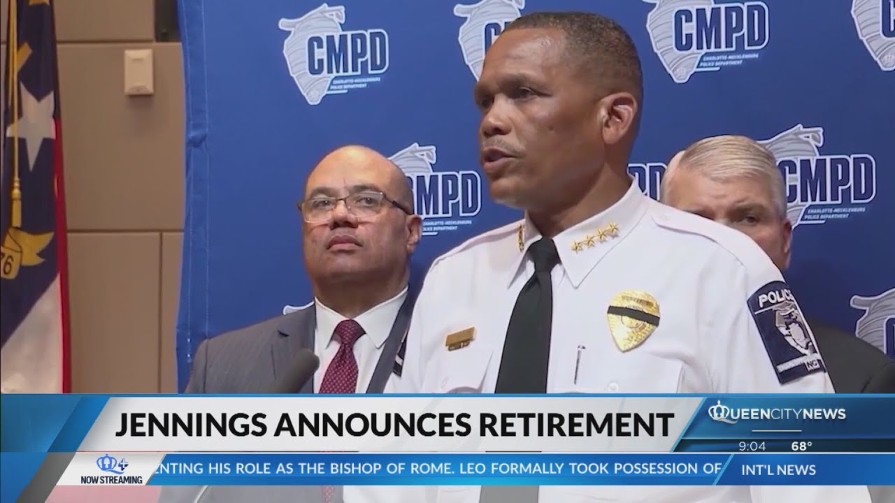CMPD Police Chief Jennings announces year-end retirement - YouTube