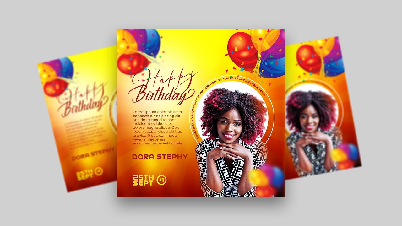 How To Make Special Birthday Invitation Poster For All Social Media ...