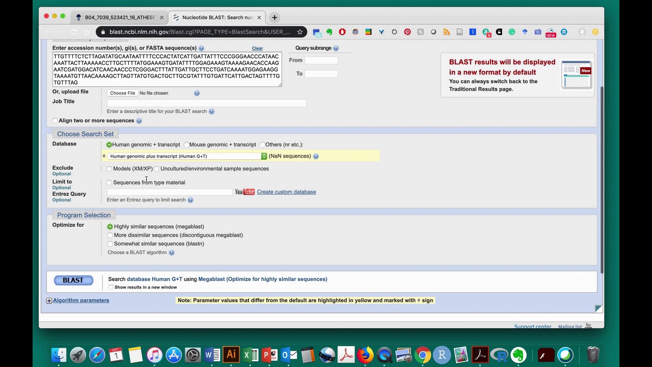 Sequence Analysis Protocol - Confirm Identity of Sequence Using BLAST ...