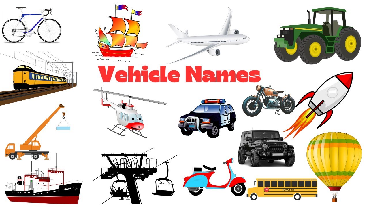 Vehicle Names | Types of Vehicle in English | Vehicles Vocabulary Words ...