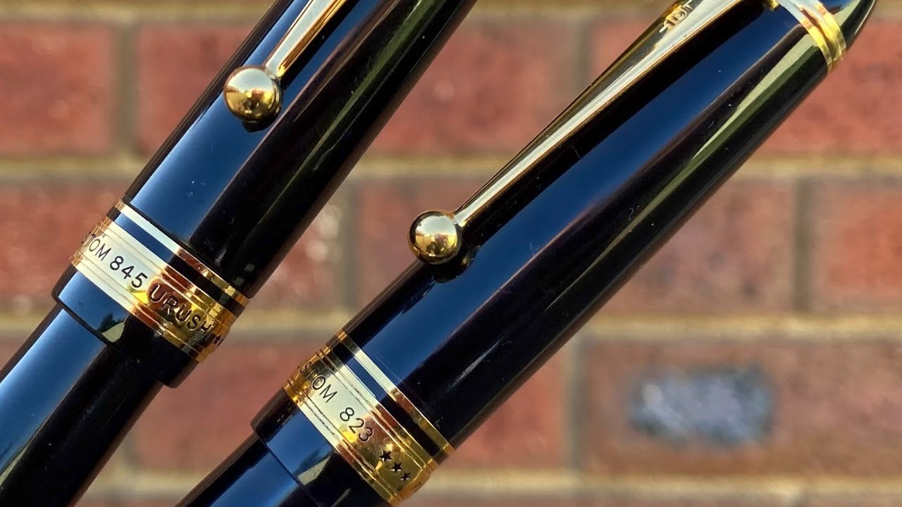 Pilot Custom 823 and Pilot Custom 845 Urushi Comparison - YouTube