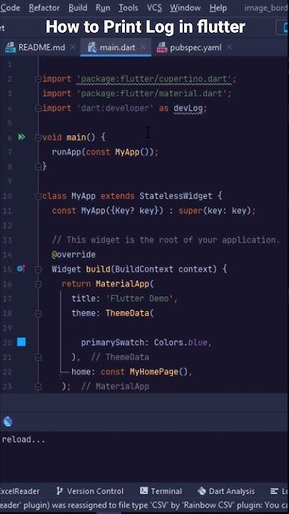 How to print logs in flutter #flutter #dart #fluttertutorial - YouTube