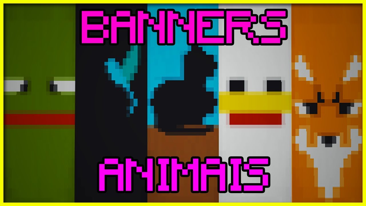 🦊Como fazer BANNER de ANIMAIS no Minecraft - YouTube