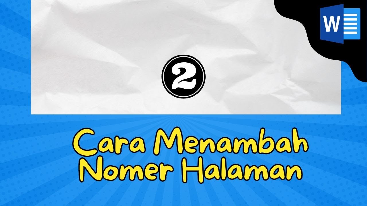 Cara menambah nomer halaman di microsoft word | Tutorial Microsoft Word ...