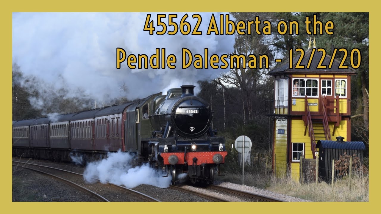 LMS 45562 'Alberta' Thunders through Armathwaite Station with the ...