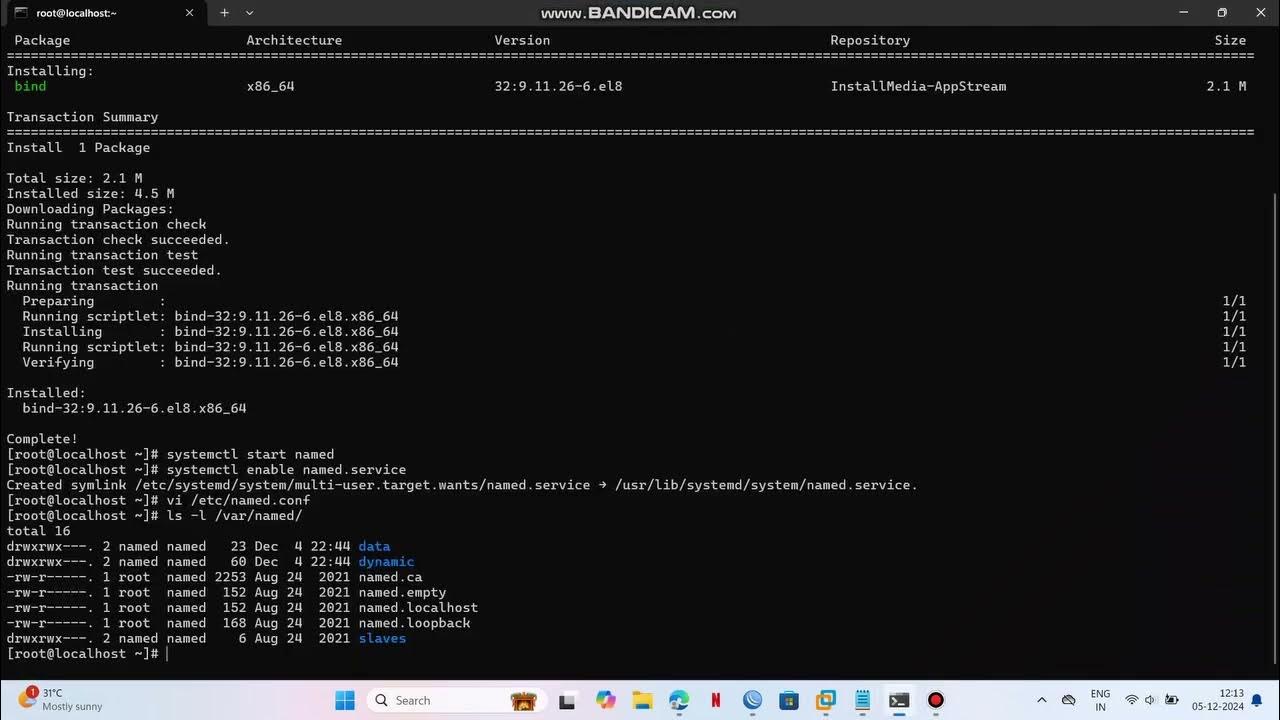 DNS installation in CentOS 8 - YouTube