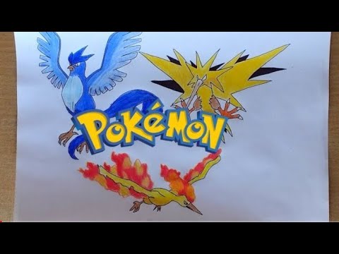 How to draw Articuno,Zapdos and Moltres from (Pokemon) pencil colour ...