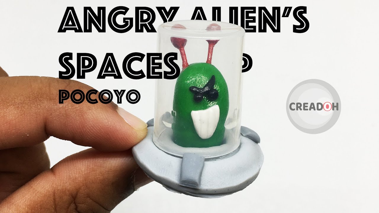 Angry Alien's Spaceship (Pocoyo) - Polymer clay tutorial - YouTube