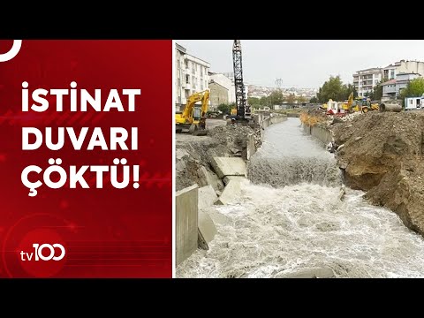 İstanbul Esenyurt'ta Şiddetli Yağışın Etkisiyle Dere Taştı | TV100 Haber