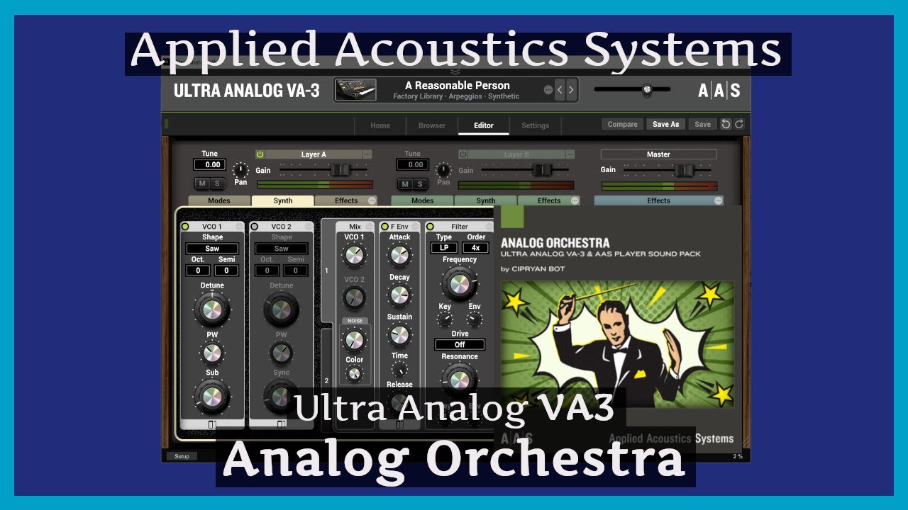 AAS Ultra Analog VA-3 / Analog Orchestra - YouTube