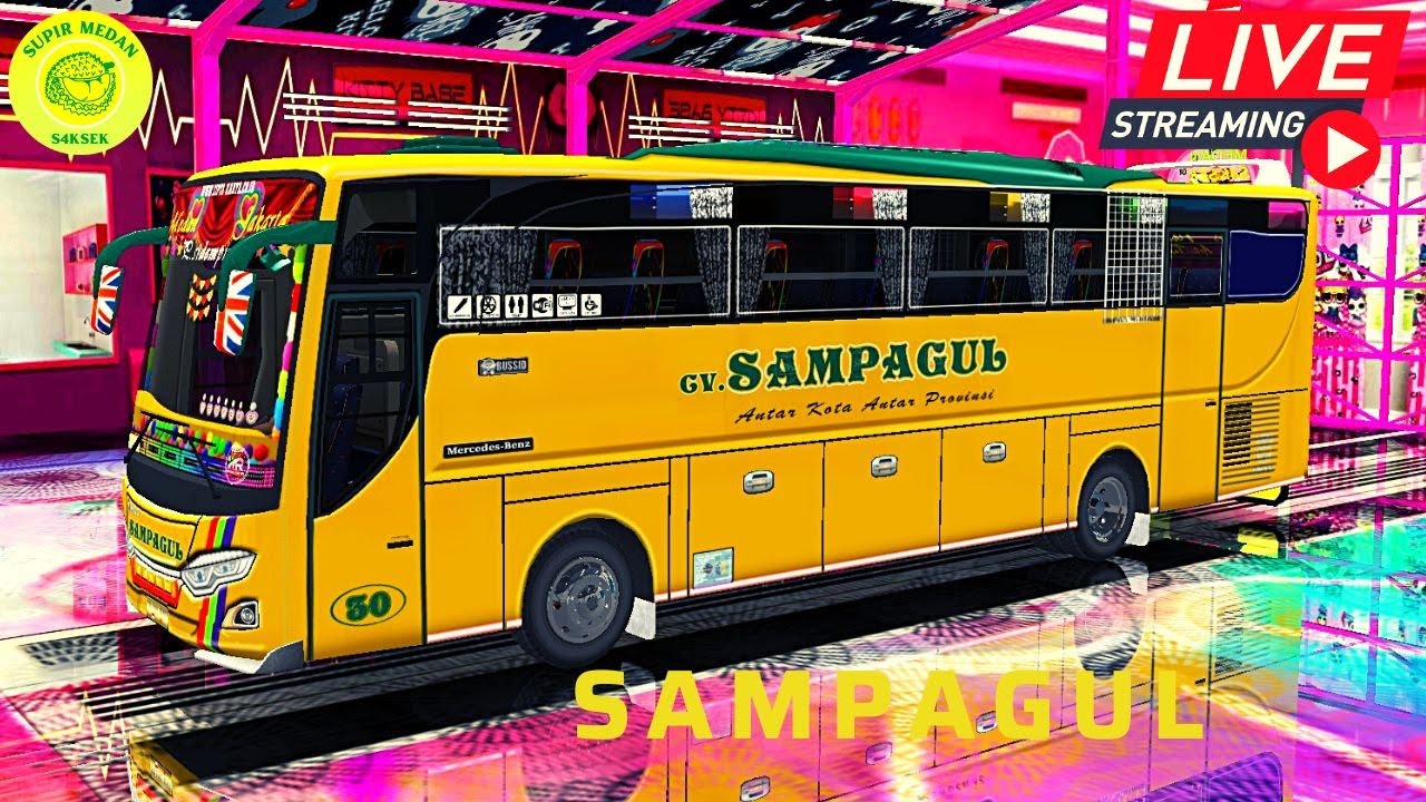 🔴LIVE MABAR BUSSID | CV SAMPAGUL NOPIN 30 MEDAN - JAKARTA | SUPIR MEDAN ...