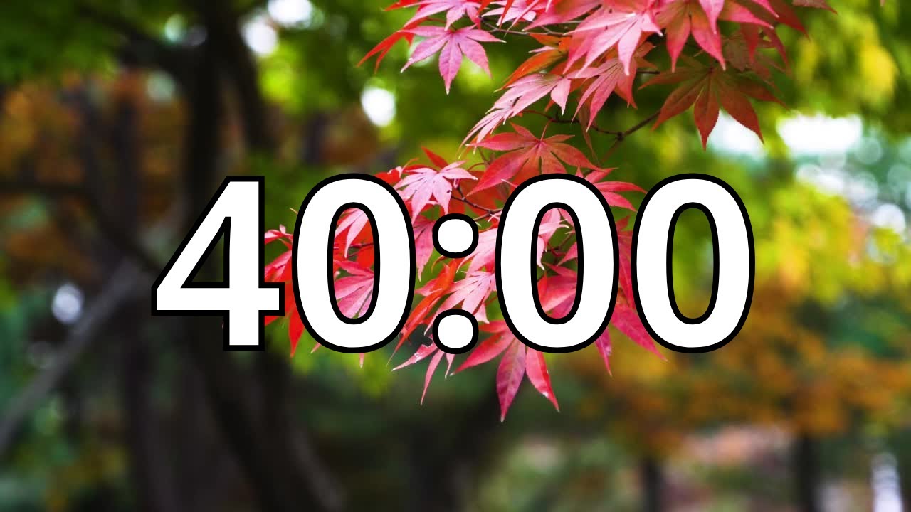 40 Minutes Autumn/Fall Countdown Timer With Music and Alarm (Simple ...