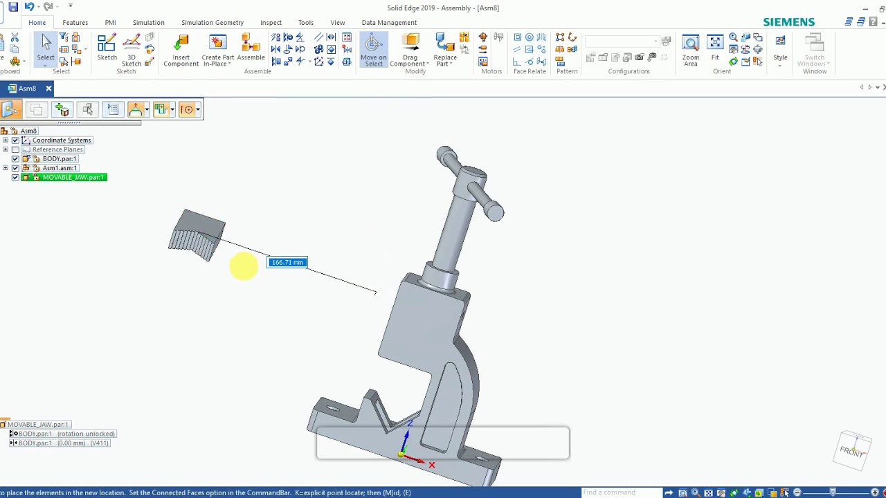 SOLIDEDGE Pipe Vice Animation TUTORIAL 3 - YouTube